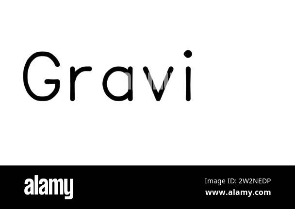 Gravity Handwritten Text Animation in Various Sans-Serif Fonts and ...