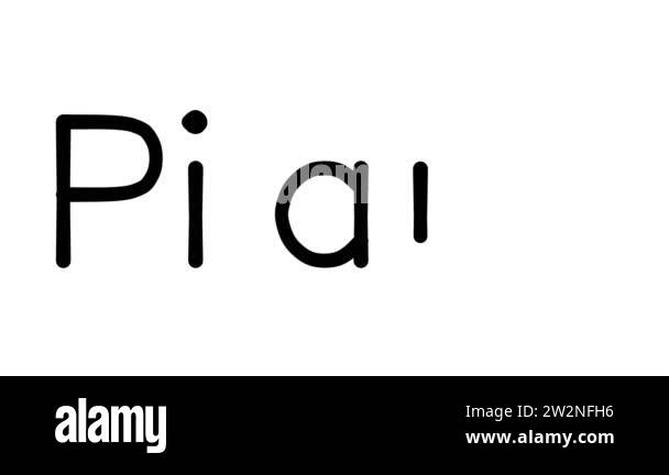 Piano Handwritten Text Animation in Various Sans-Serif Fonts and ...