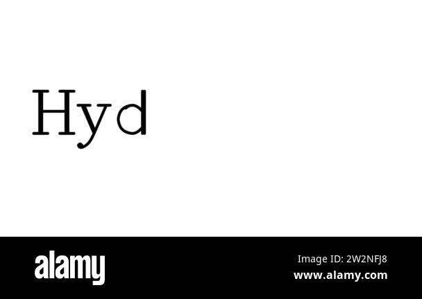 Hyderabad Animated Handwriting Text in Serif Fonts and Weights Stock ...