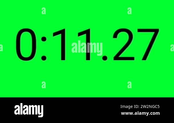 60 Seconds Countdown Timer on Green Screen Stock Video Footage - Alamy