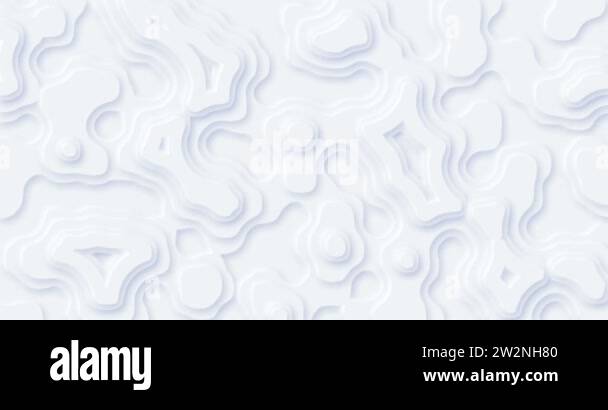 4k blank seamless looped white animated liquid background. Random ...