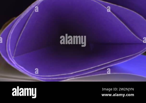 Extreme close-up, detailed. inside view of wrapping paper scroll Stock ...