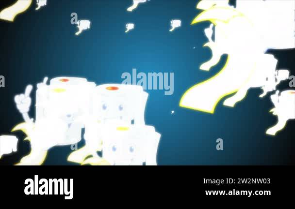 Toilet Roll illustration background animation. Toilet paper emoji ...