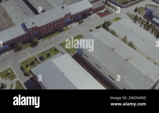 Constructions of a modern production buildings factory, the exterior of ...