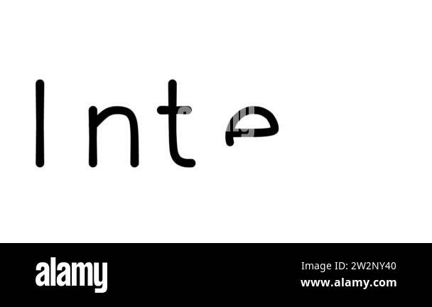 Intern Handwritten Text Animation in Various Sans-Serif Fonts and ...
