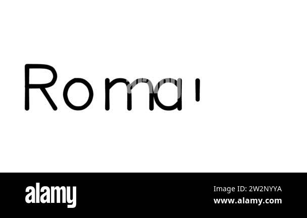Romania Handwritten Text Animation in Various Sans-Serif Fonts and ...