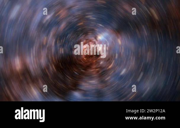 Abstract background for traveling through a wormhole in space. 4K 3D ...