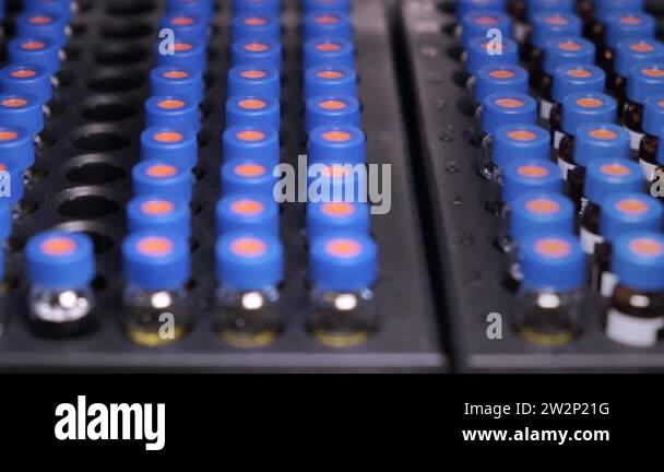 Automated conveyor line of chromatographic robotic device. Process of ...