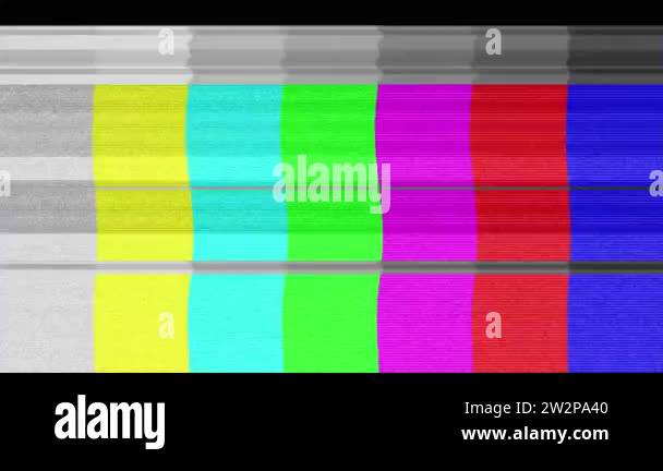 Vintage VHS (Video Home System) defects noise and artifacts effect ...