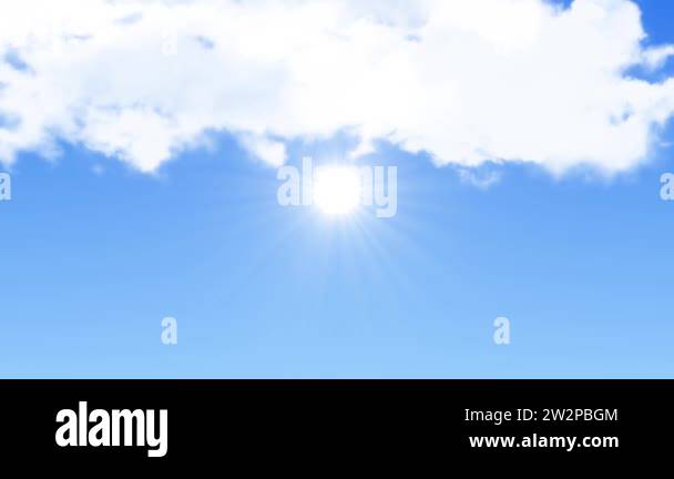 Beautiful Blue sky with clouds Loop Animation Background Green Screen ...
