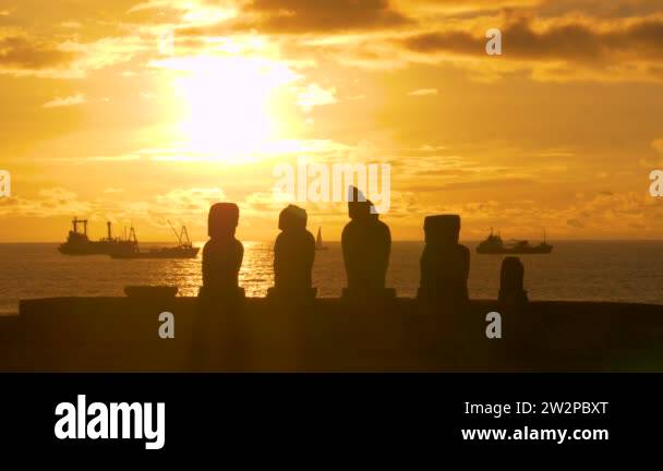Moai statues sunset Stock Videos & Footage - HD and 4K Video Clips - Alamy