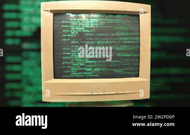 Hacking a vintage old vintage TV or computer monitor screen 80s 90s ...