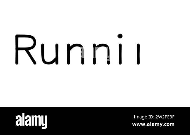 Running Handwritten Text Animation in Various Sans-Serif Fonts and ...