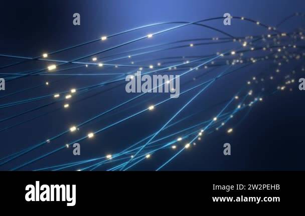 The concept of signal transmission over an optical fiber. The pulses of ...