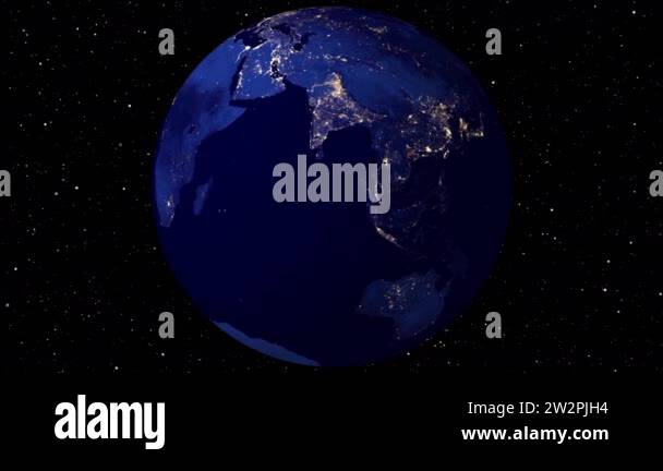 Video Footage Beautiful rotating Earth. View from Space Satellite ...