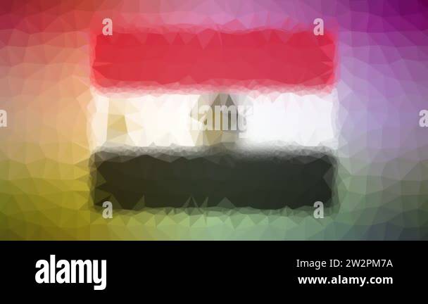 Egypt Flag ISO:EG dissolving weird tessellation looping animated ...