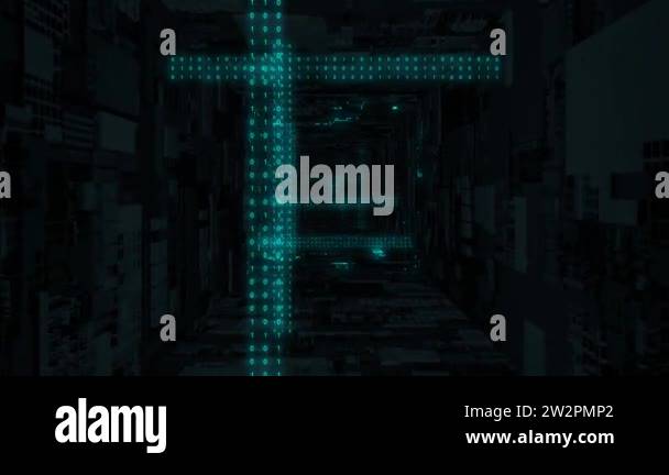 Fly Inside Computer with Data Streams of Binary Zeros and Ones - 4K Seamless Loop Motion ...