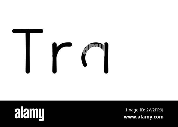 Tram Handwritten Text Animation in Various Sans-Serif Fonts and Weights ...