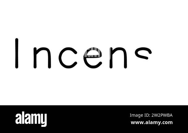 Incense Handwritten Text Animation in Various Sans-Serif Fonts and ...
