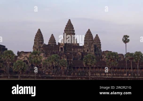 4K, Angkor Wat as viewed from the side. Largest religious monument in ...