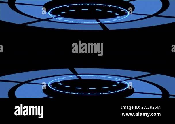 Futuristic Loading screen HUD in High tech lab base with 3D movement ...