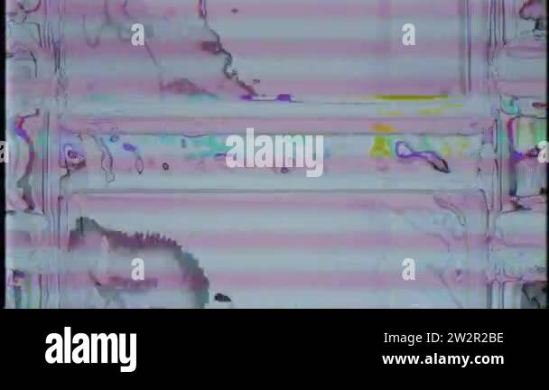 VHS defects noise and artifacts, glitches from an old tape. Glitch ...