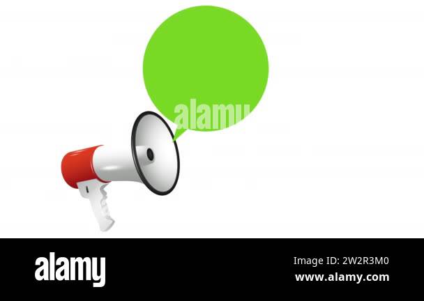 Loudspeaker speech bubble vector Stock Videos & Footage - HD and 4K ...