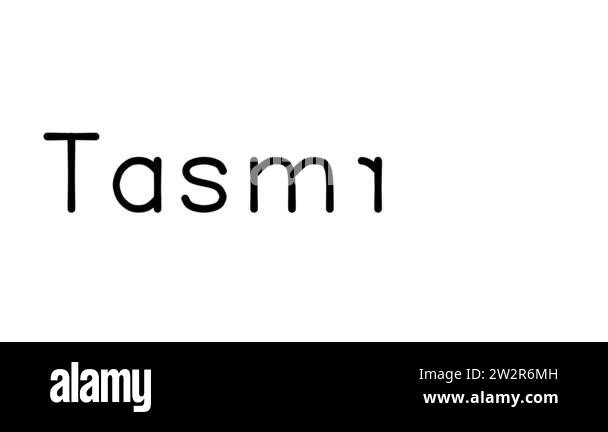 Tasmania Handwritten Text Animation in Various Sans-Serif Fonts and ...