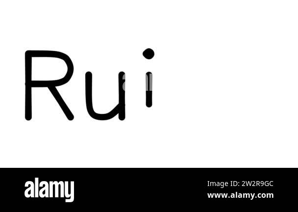 Ruins Handwritten Text Animation in Various Sans-Serif Fonts and ...