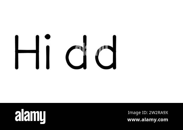 Hidden Handwritten Text Animation in Various Sans-Serif Fonts and ...