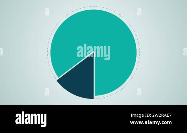 Circle diagram for presentation, Pie chart indicated 50 percent Stock ...