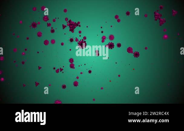 Medical illustration 2d, 3d animation background of cells, bacteria ...