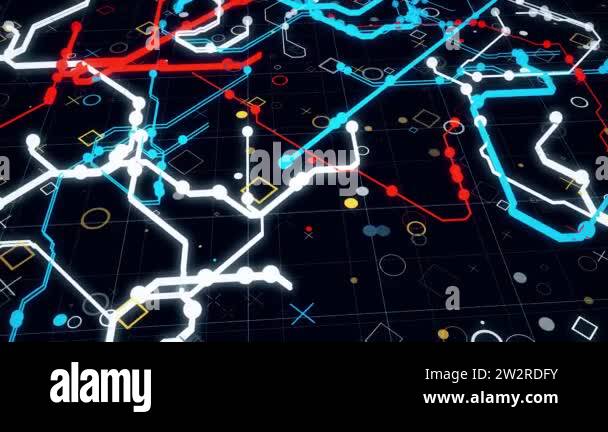 3D moving city map. Animation. Animated 3D diagram of city under ...