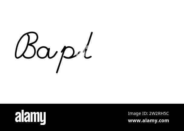 Baptism Decorative Handwriting Animation in Six Cursive and Gothic ...