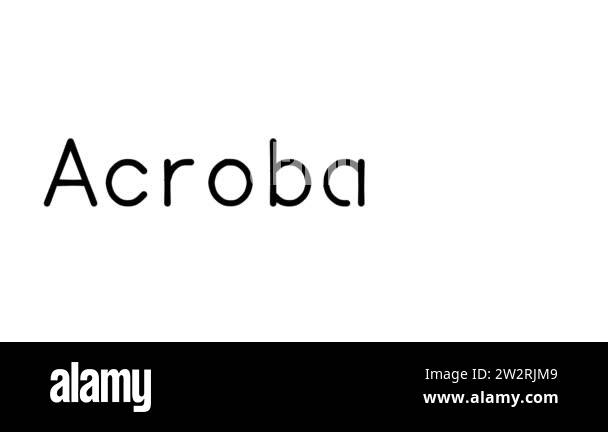 Acrobatics Handwritten Text Animation in Various Sans-Serif Fonts and ...