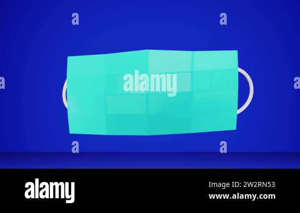3D Mask Animation Rendering Showing 3 Safety Layer in the Mask to save ...