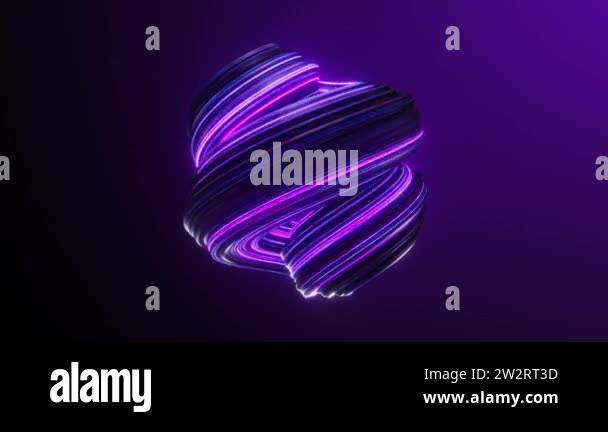 Abstract 3d Animation Rotating Twisted Shape Motion Background Design