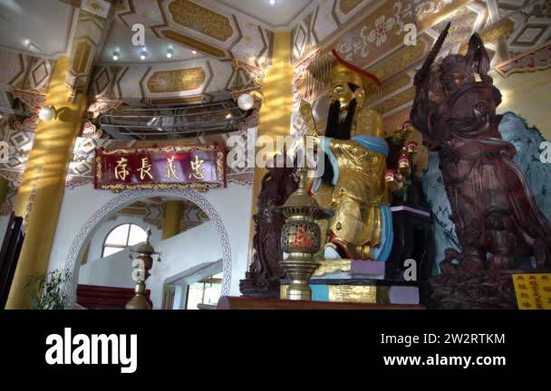 4K different Taoist gods in side of Tian Yuan Temple in Tamsui. Pagoda also called Temple of ...