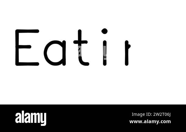 Eating Handwritten Text Animation in Various Sans-Serif Fonts and ...