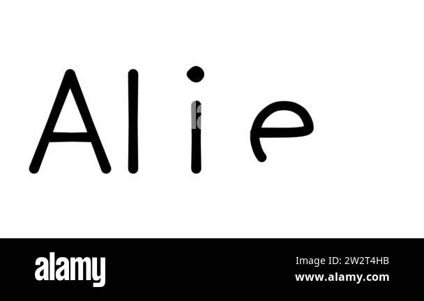 Alien Handwritten Text Animation in Various Sans-Serif Fonts and ...