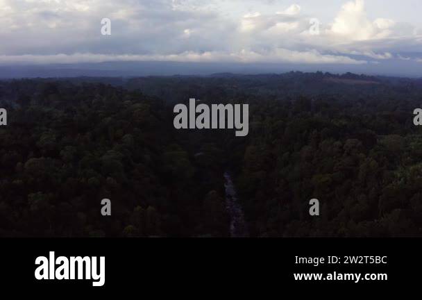 An aerial view of Mount Kilimanjaro volcano in Tanzania. Huge mountain ...