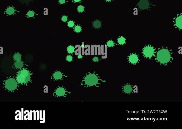 Medical illustration 2d, 3d animation background of cells, bacteria ...