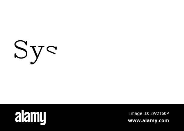 Systematic Animated Handwriting Text in Serif Fonts and Weights Stock ...