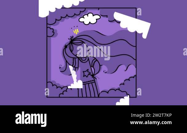 Slowing Down Animation With Springing Effect Of Dreamy Princess On A ...