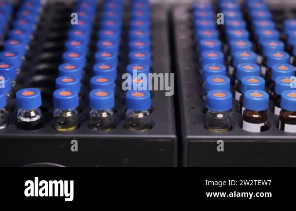 Automated conveyor line of chromatographic robotic device. Process of ...