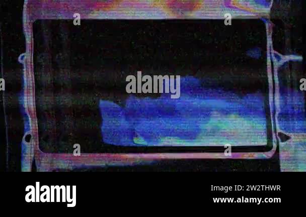 VHS defects noise and artifacts, glitches from an old tape. Glitch ...