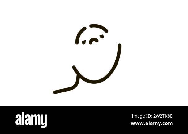 Sinusitis Brow Bone And Cheekbones Head Icon Animation Stock Video ...