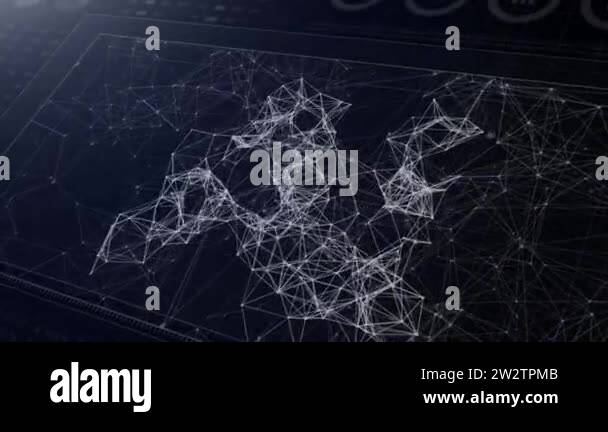 HUD display monitor 3d. AI - Artificial Intelligence - Deep Data ...