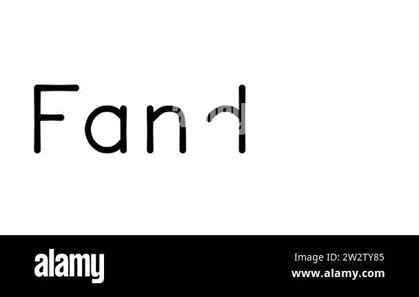 Fandom Handwritten Text Animation in Various Sans-Serif Fonts and ...