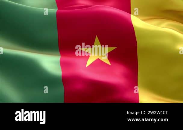 Flag of cameroon waving in the wind. 4K High Resolution Full HD ...
